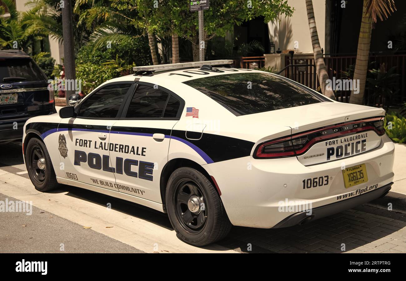 Miami, Florida USA - March 25, 2023: Dodge Charger police emergency car ...
