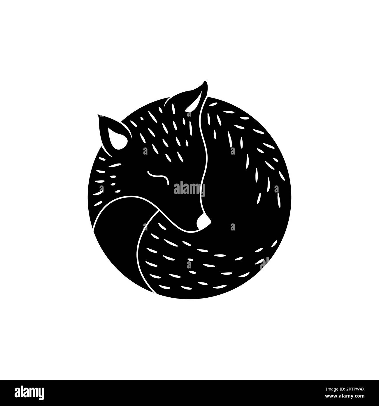 Fox ornament Black and White Stock Photos & Images - Alamy