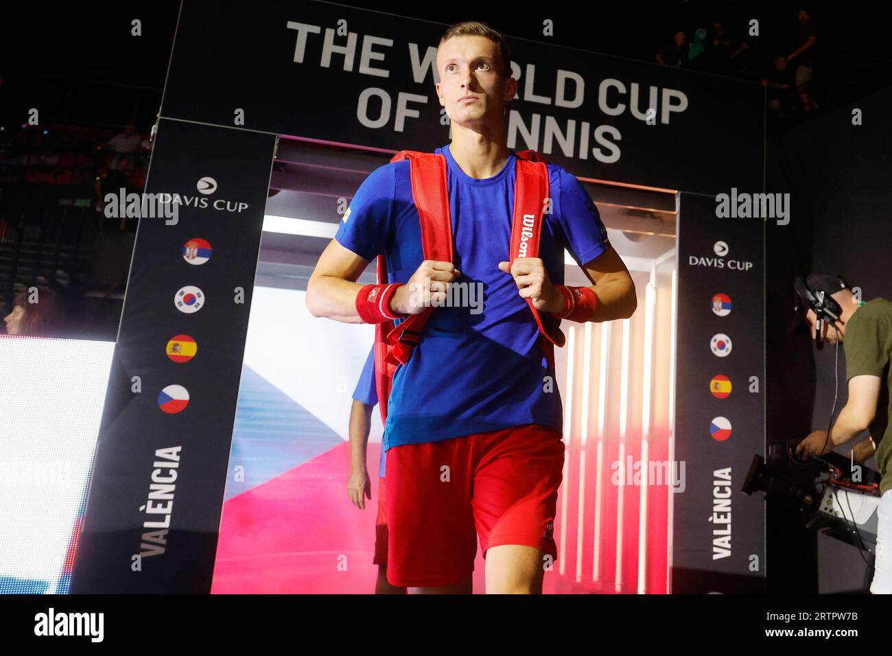 Czech tennis player Jiri Lehecka before the 2023 Davis Cup group C ...