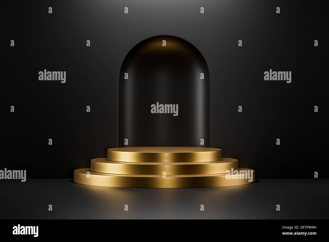 3d presentation pedestal or dais. 3d rendering of mockup of ...
