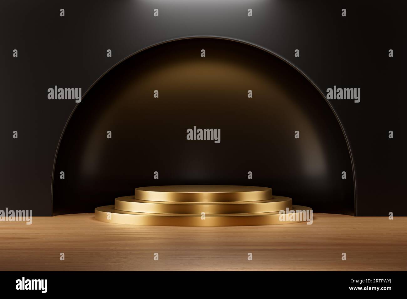 3d presentation pedestal or dais. 3d rendering of mockup of ...