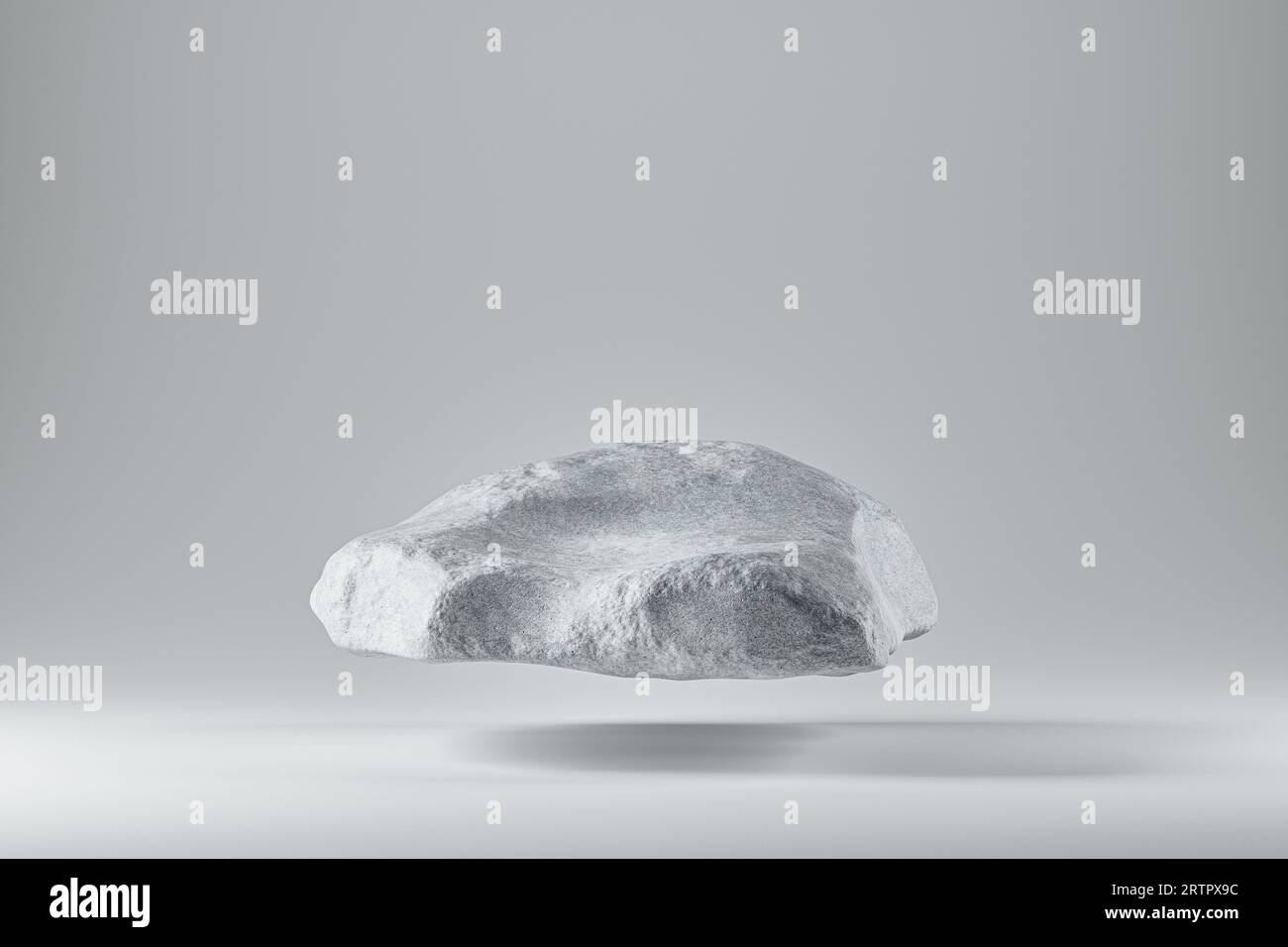 3d presentation pedestal or dais made of natural rock levitating over ...