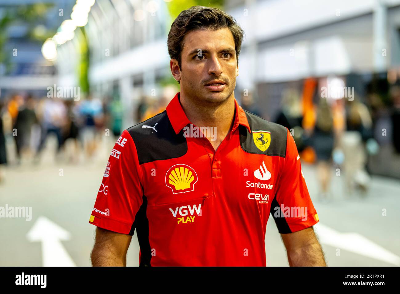 Marina Bay, Singapore, September 14, Carlos Sainz, from Spain competes ...
