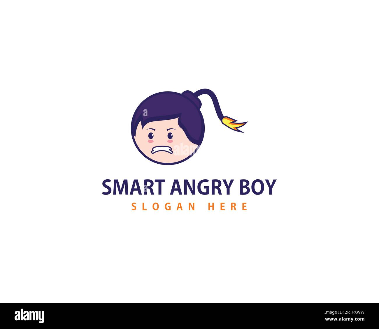 smarts attack bomb boy logo design vector graphic symbol icon ...