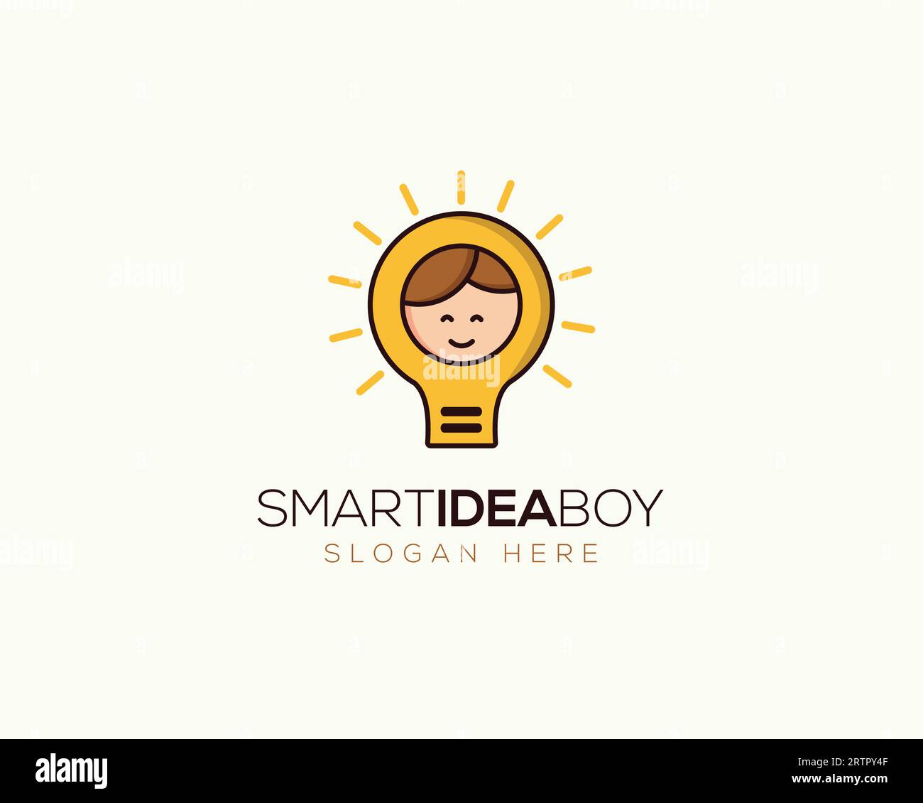 Smart idea logo template vector icon illustration design, light bulb ...