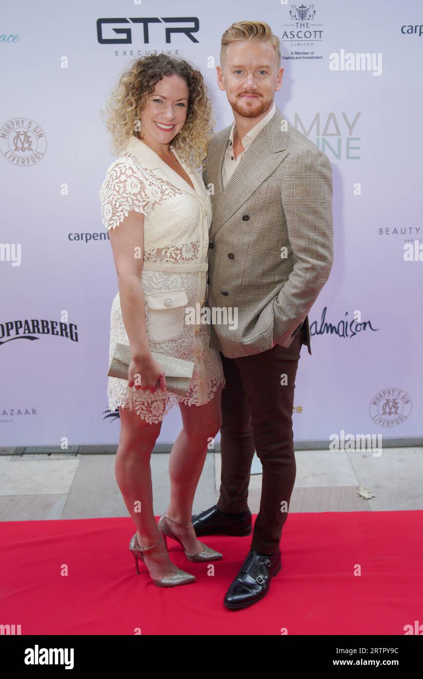 Mikey North and partner Rachel attending the Liverpool premiere of ...