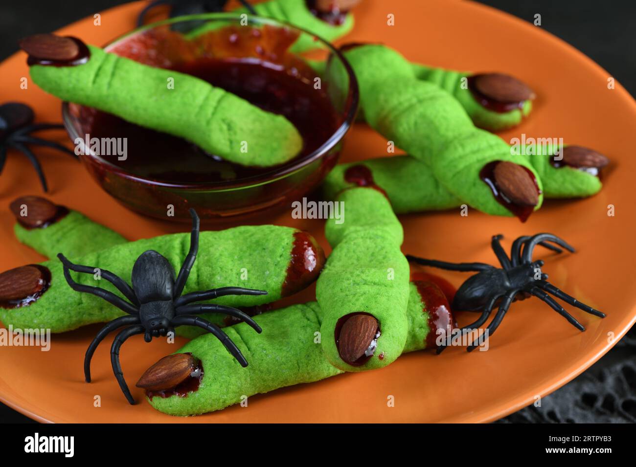 A delicious Halloween treat, Witch's Fingers Green Sugar Cookies with ...