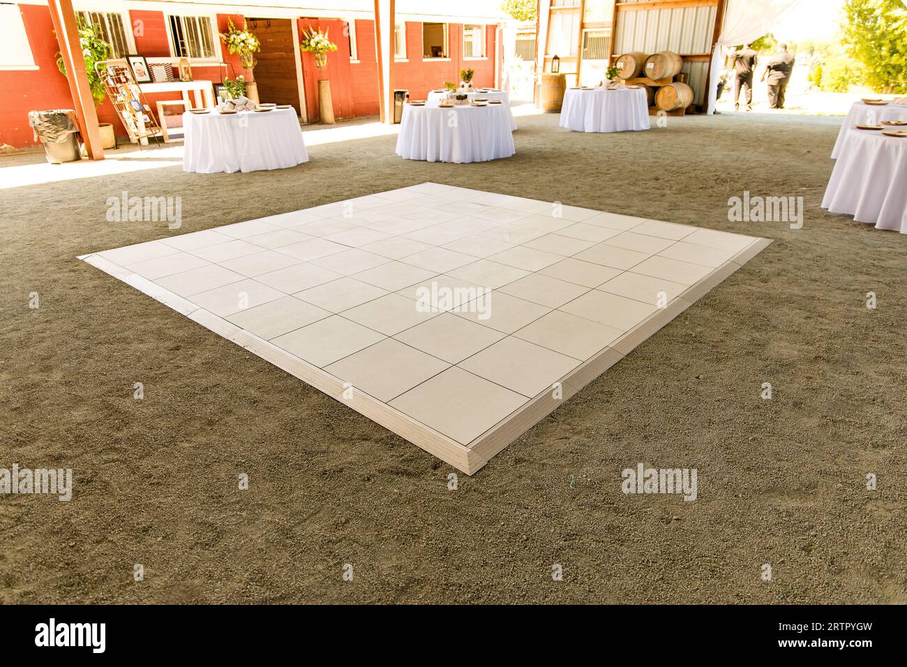 White Modular Wedding Dance Floor Stock Photo - Alamy