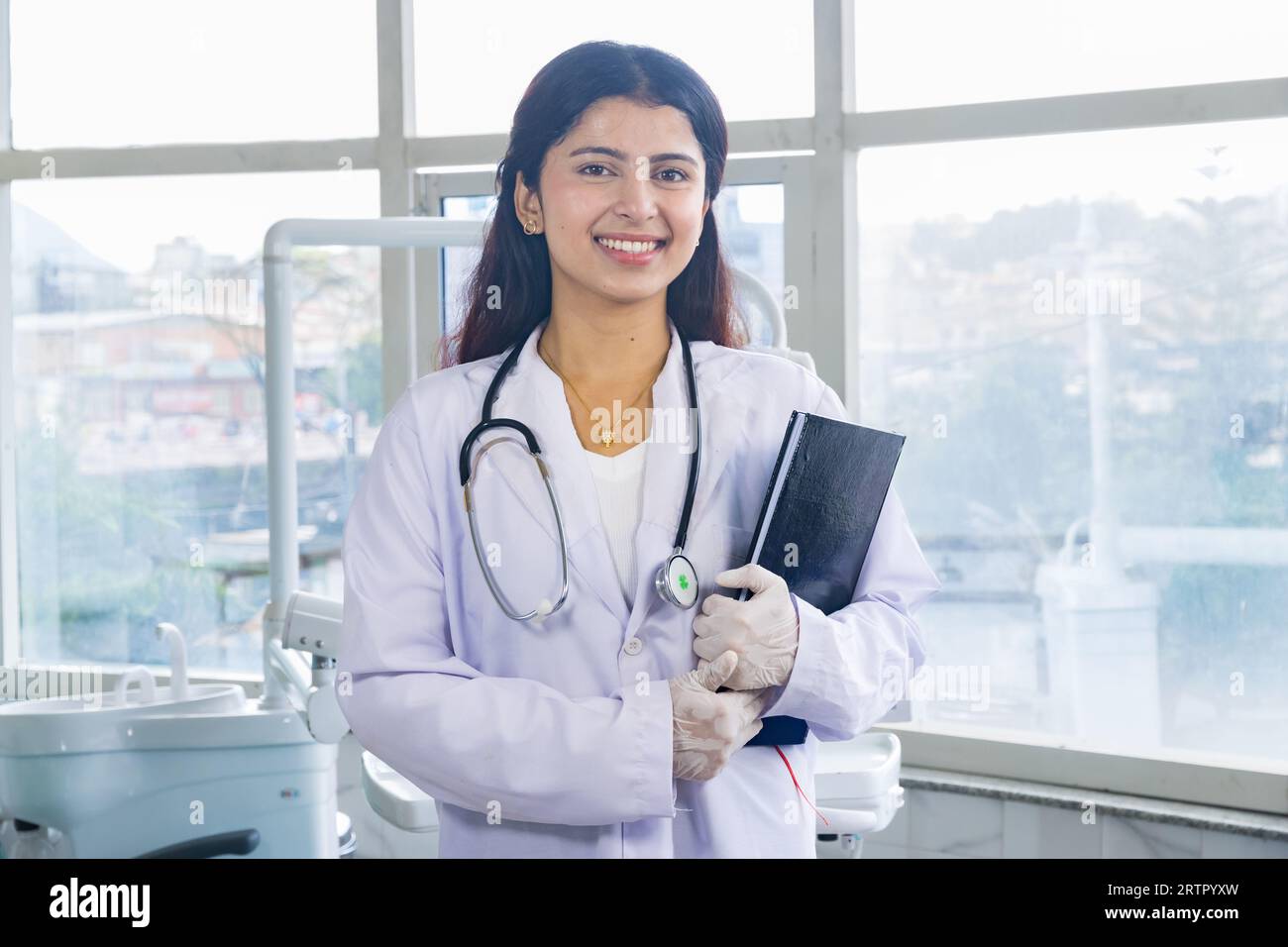 Confident Nepali Doctor Female Asian Standing in a Dental Hospital ...