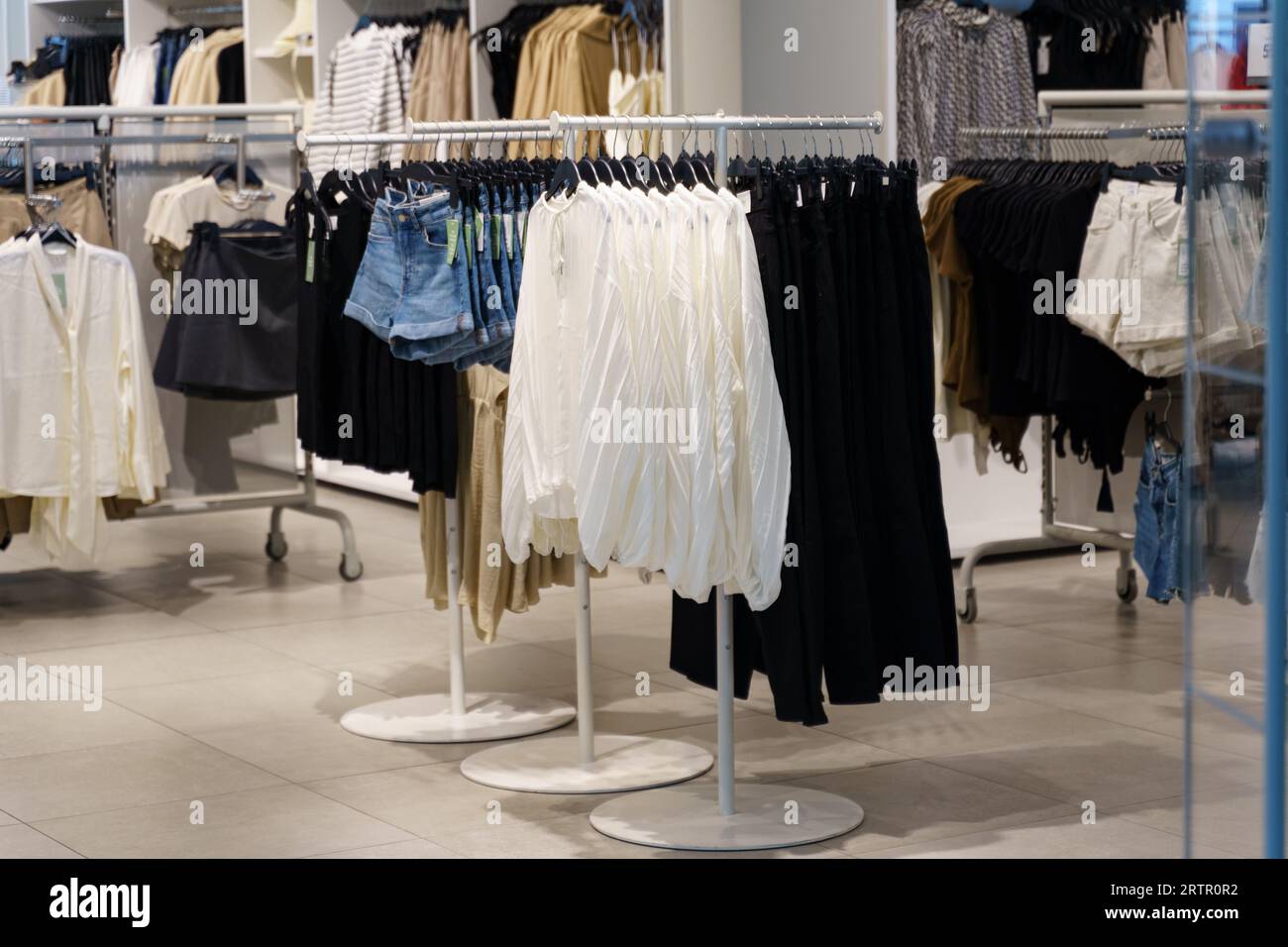 Womens shorts on rack hi-res stock photography and images - Alamy