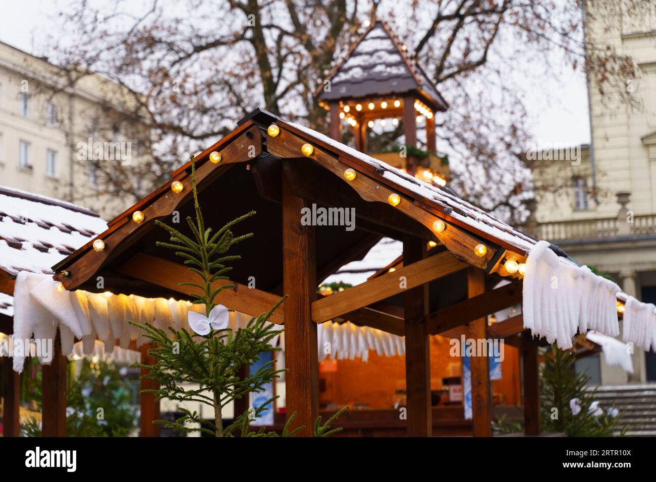 Christmas market after the end of the holiday Stock Photo - Alamy