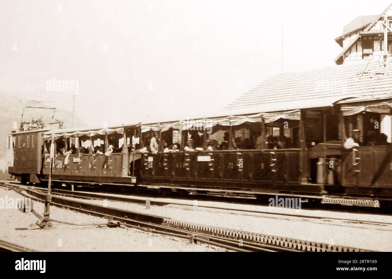 Wengen Railway, Switzerland in the 1920s Stock Photo - Alamy