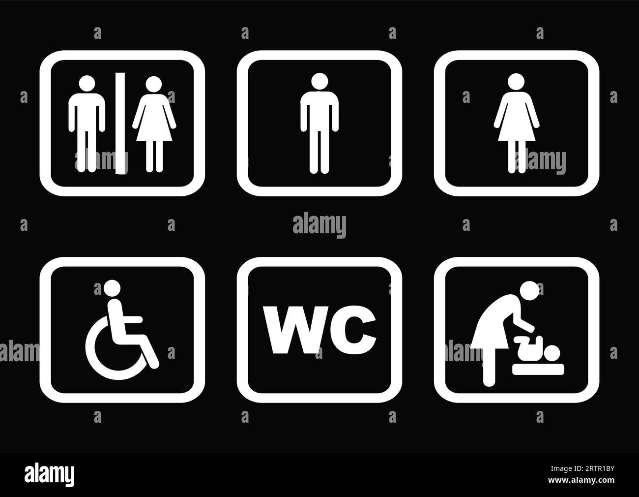 Vector toilet icon set Stock Vector Image & Art - Alamy