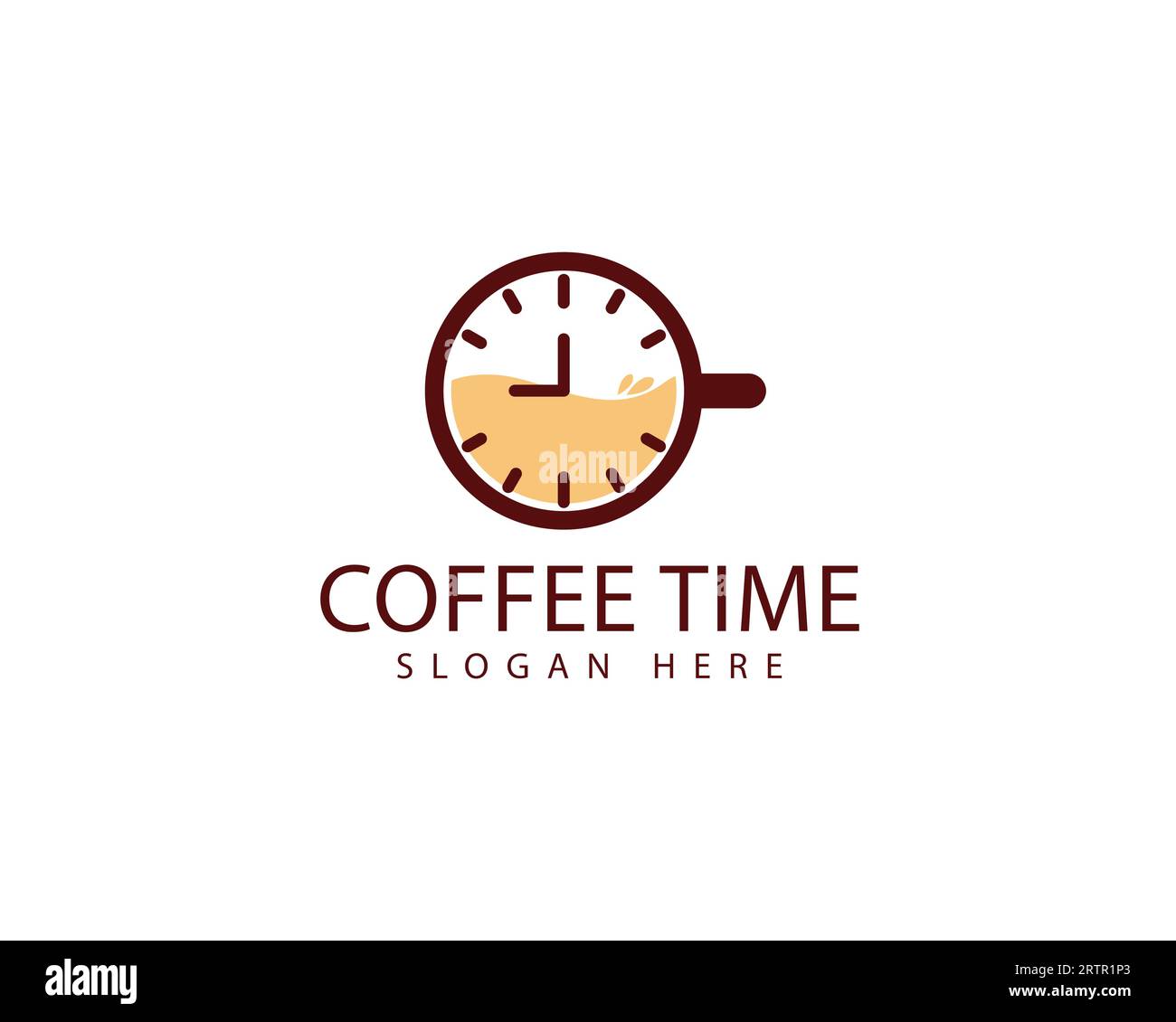 Coffee time logo design template. Coffee cup and clock icon vector ...