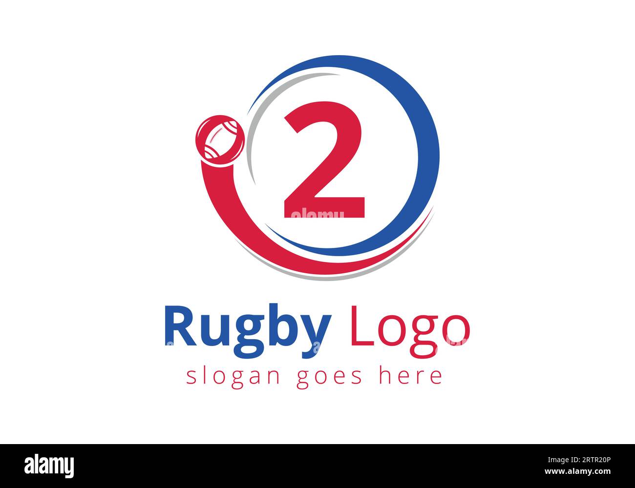 Initial 2 monogram alphabet with Rugby, Football Logo Combine With ...