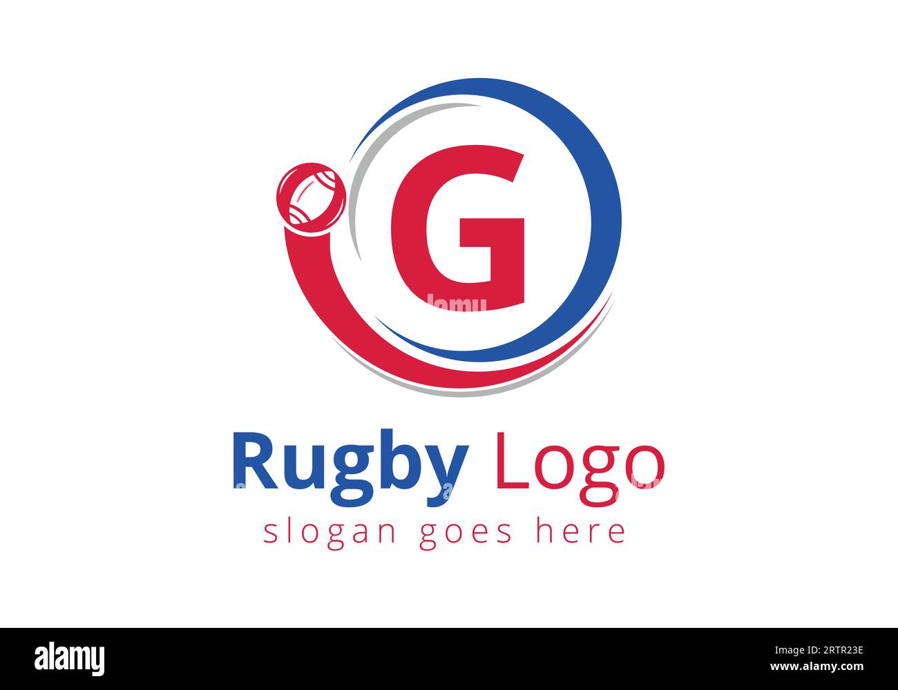 Initial G monogram alphabet with Rugby, Football Logo Combine With ...