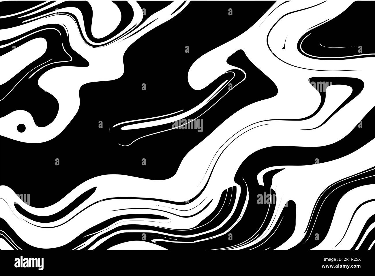 Abstract vector wavy seamless pattern. Trendy retro psychedelic ...