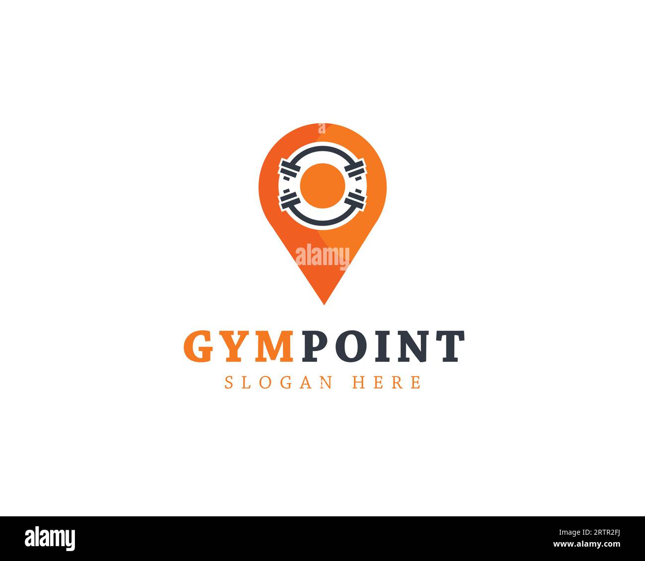 Gym and fitness logo design template. Map pointer with yoga icon symbol ...