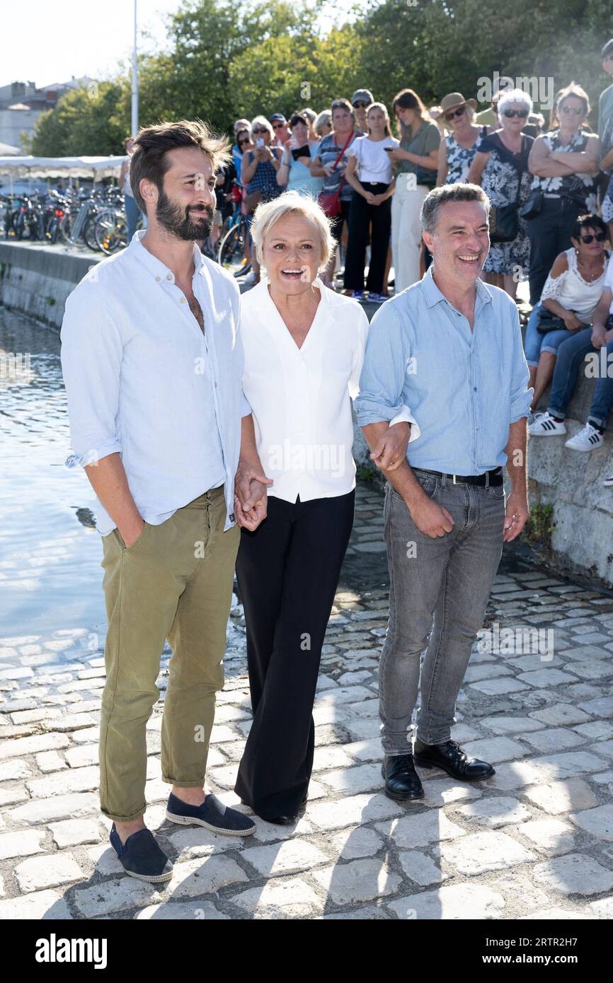 La Rochelle, France. 14th Sep, 2023. Guillaume Labbe, Muriel Robin and ...
