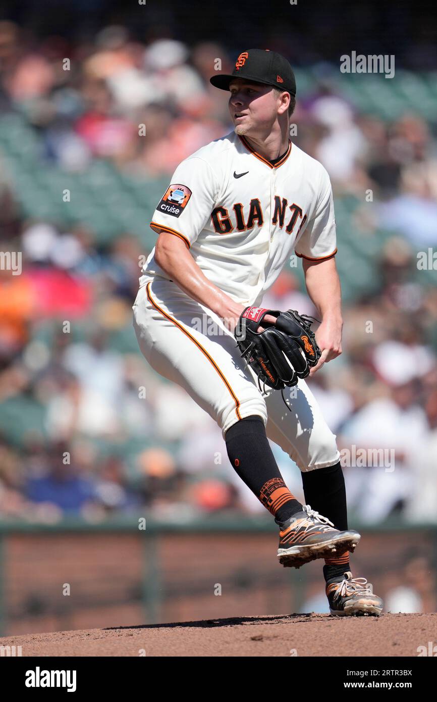 San Francisco Giants pitcher Kyle Harrison during a baseball game ...