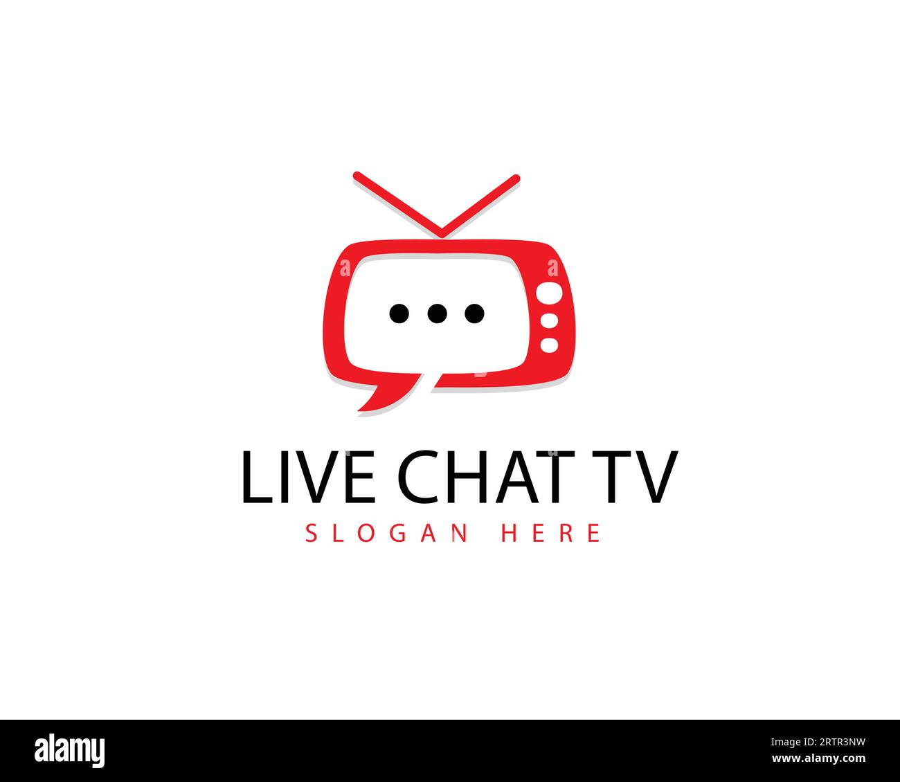 live chat TV logo vector icon illustration design template. tv talk ...