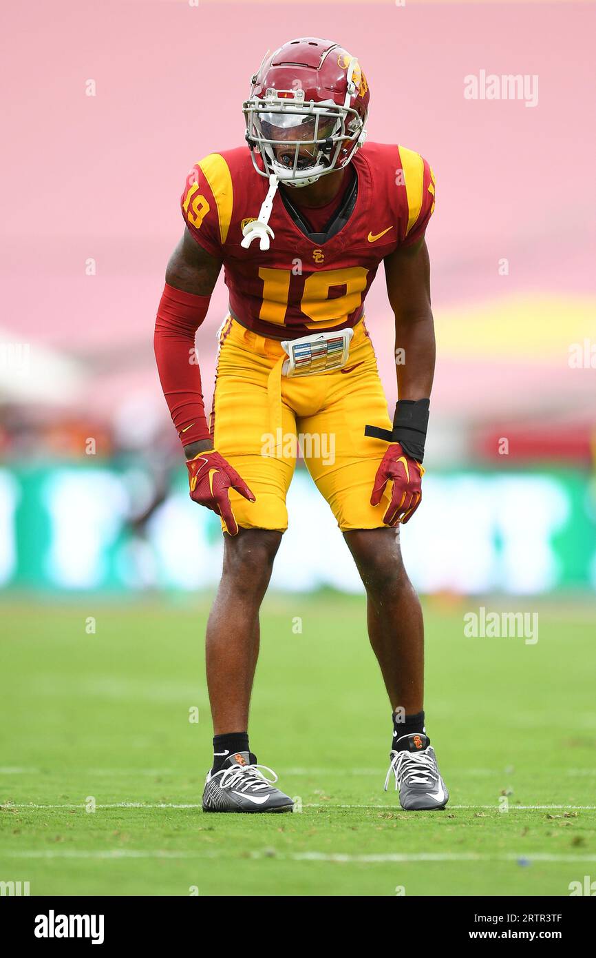 LOS ANGELES, CA - SEPTEMBER 02: USC Trojans safety Jaylin Smith (19 ...