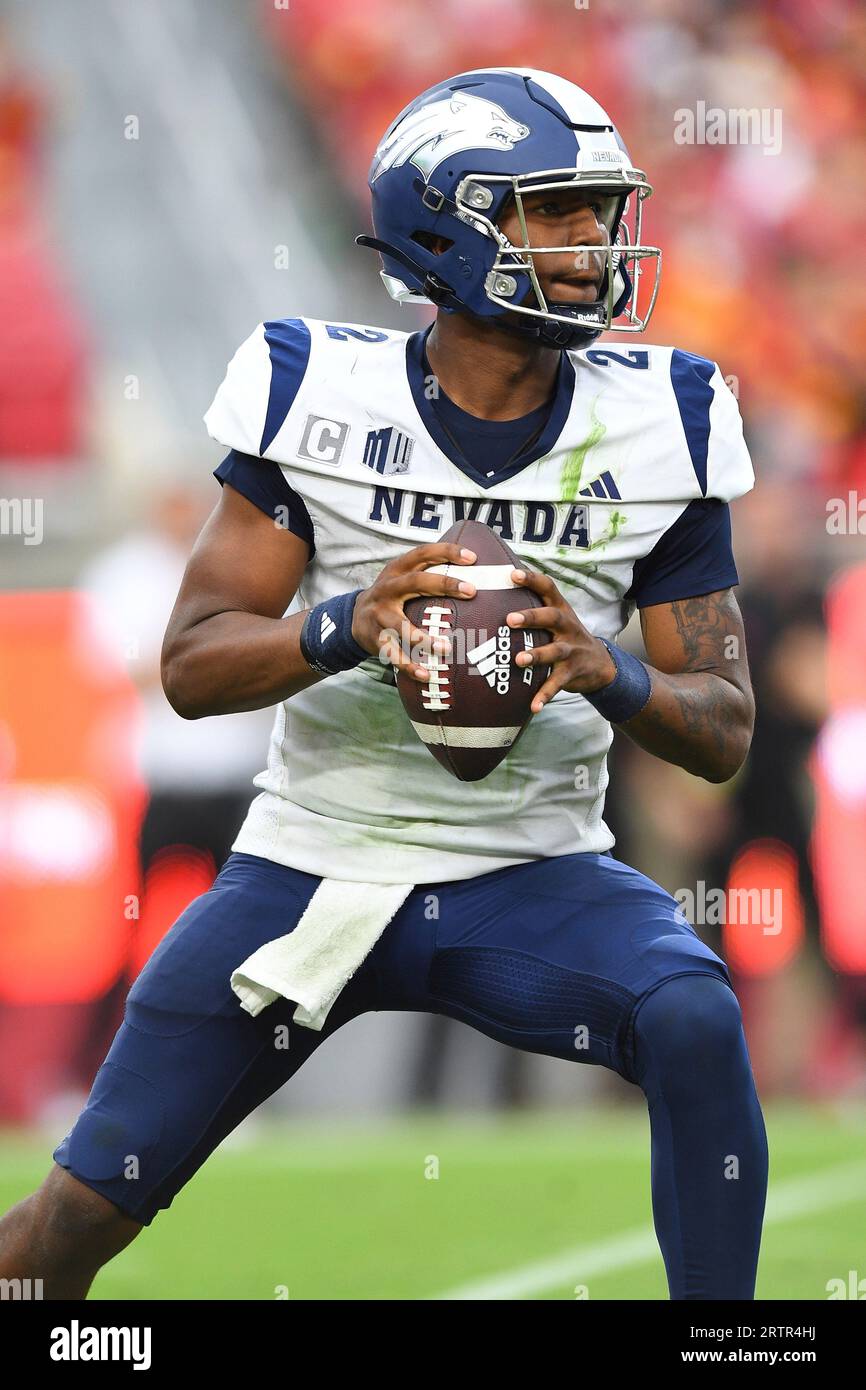 LOS ANGELES, CA - SEPTEMBER 02: Nevada Wolf Pack quarterback Brendon ...
