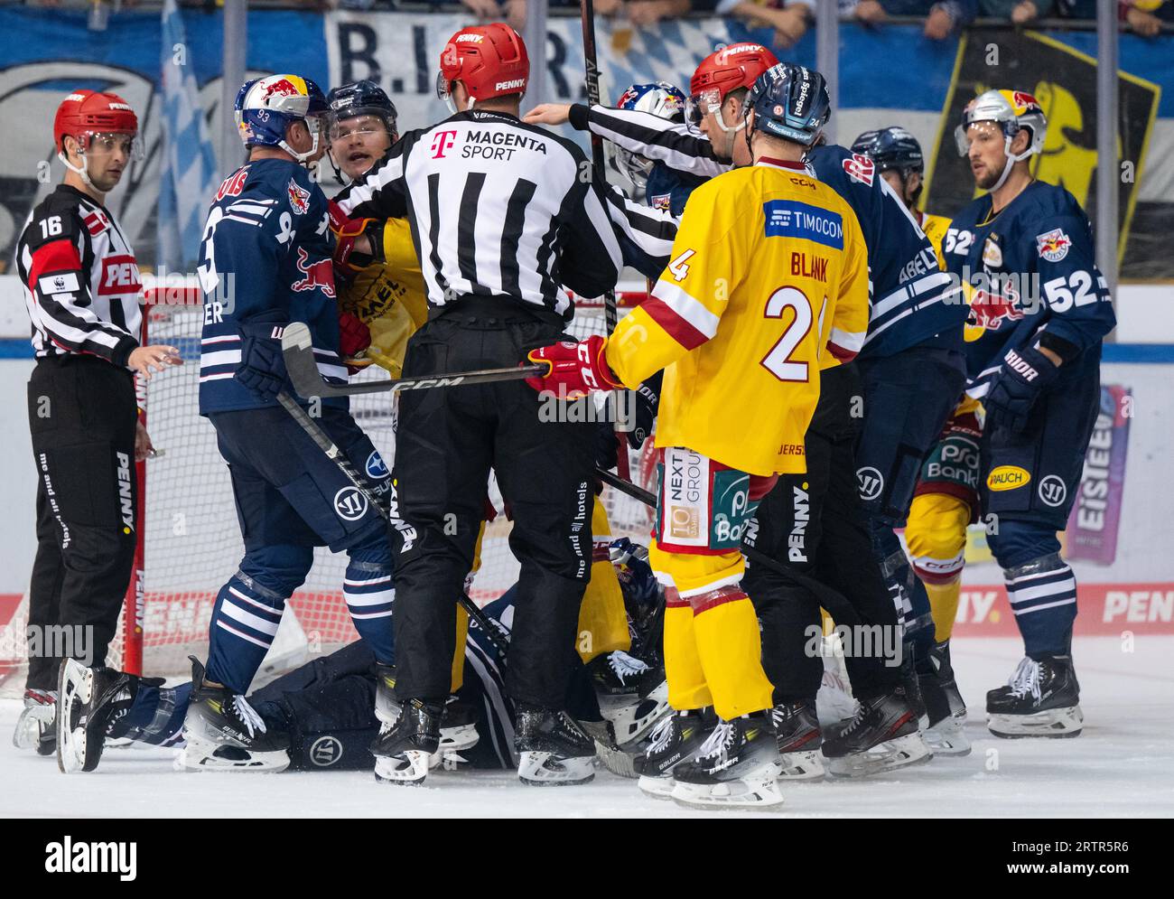 Munich, Germany. 14th Sep, 2023. Ice hockey: DEL, EHC Red Bull München ...