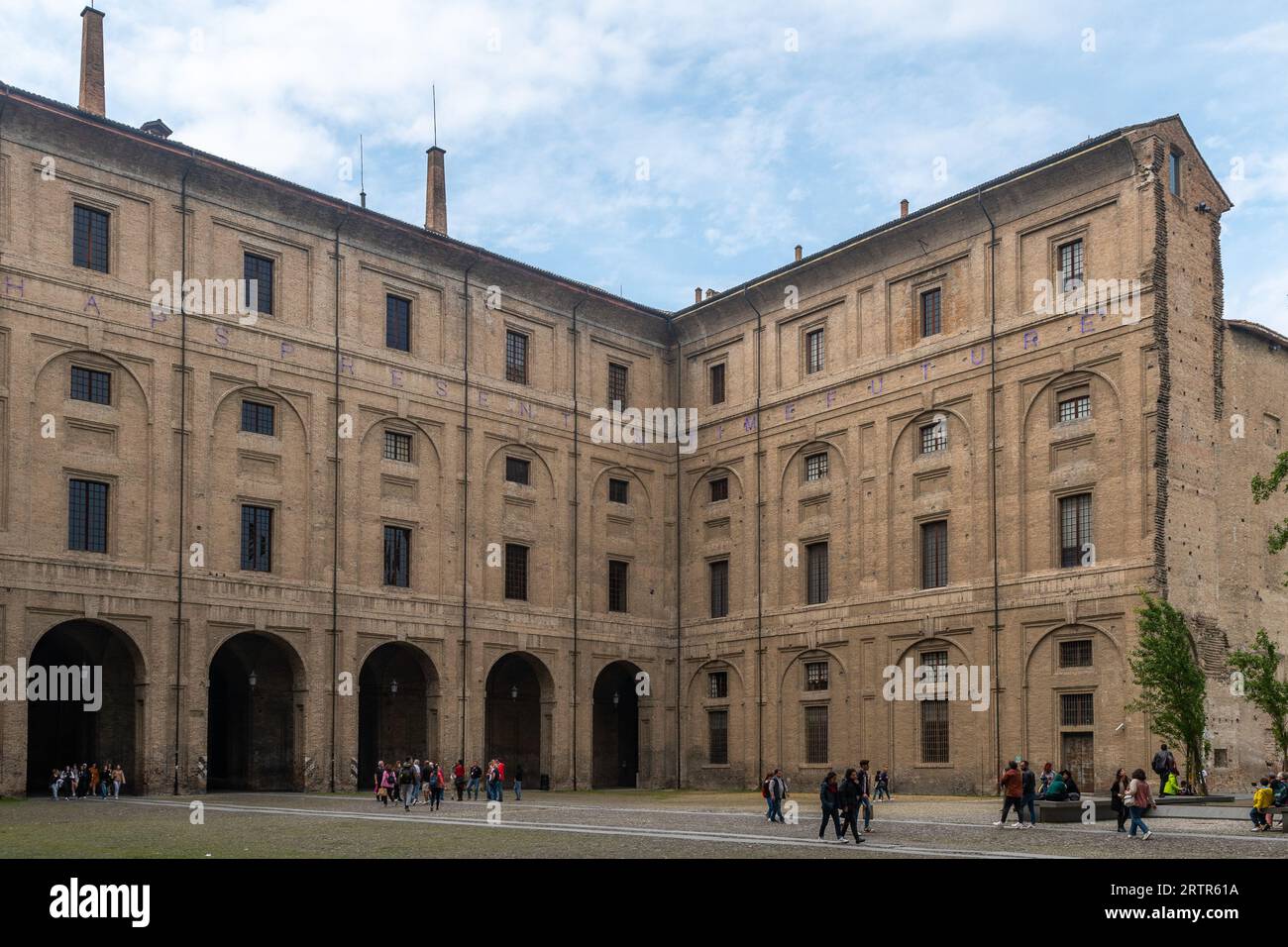 Courtyard of the Palazzo della Pilotta (1580) a complex of edifices ...