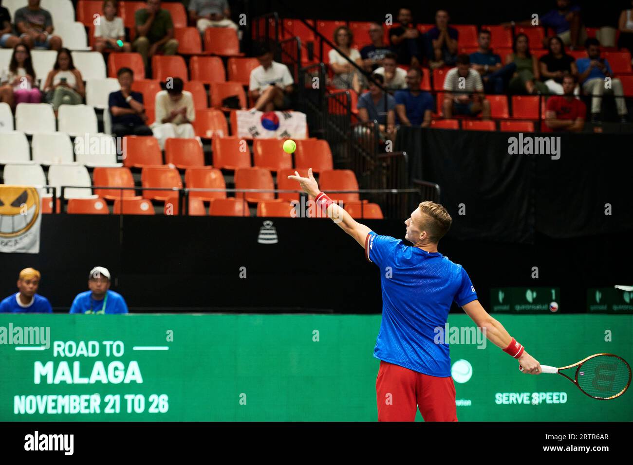Jiri Lehecka of Czech Republic in action during the DAVIS CUP at The ...
