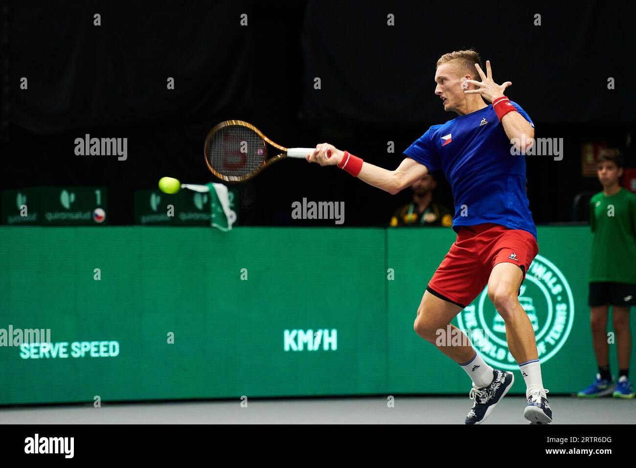 Jiri Lehecka of Czech Republic in action during the DAVIS CUP at The ...