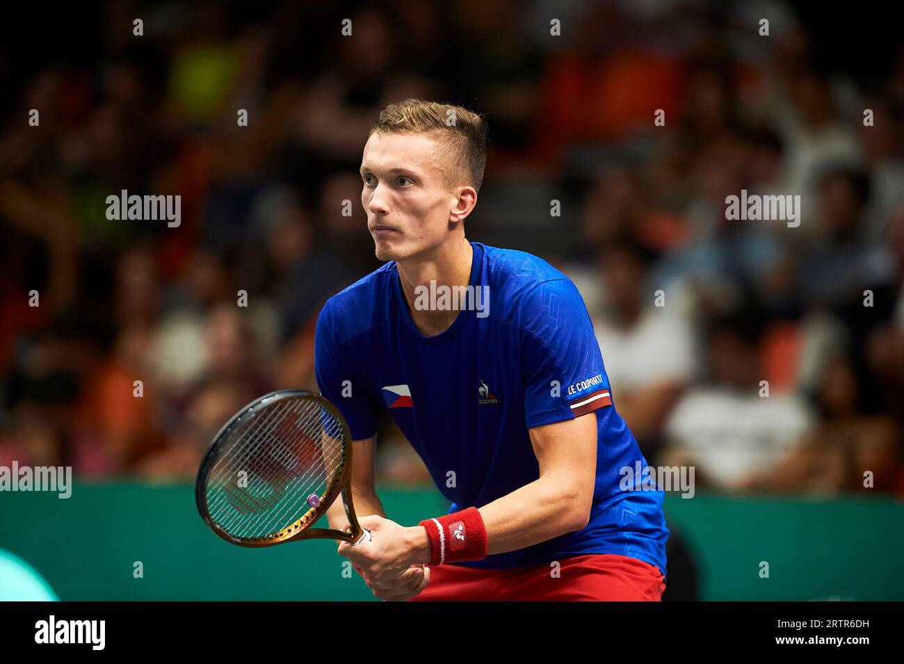 Jiri Lehecka of Czech Republic in action during the DAVIS CUP at The ...