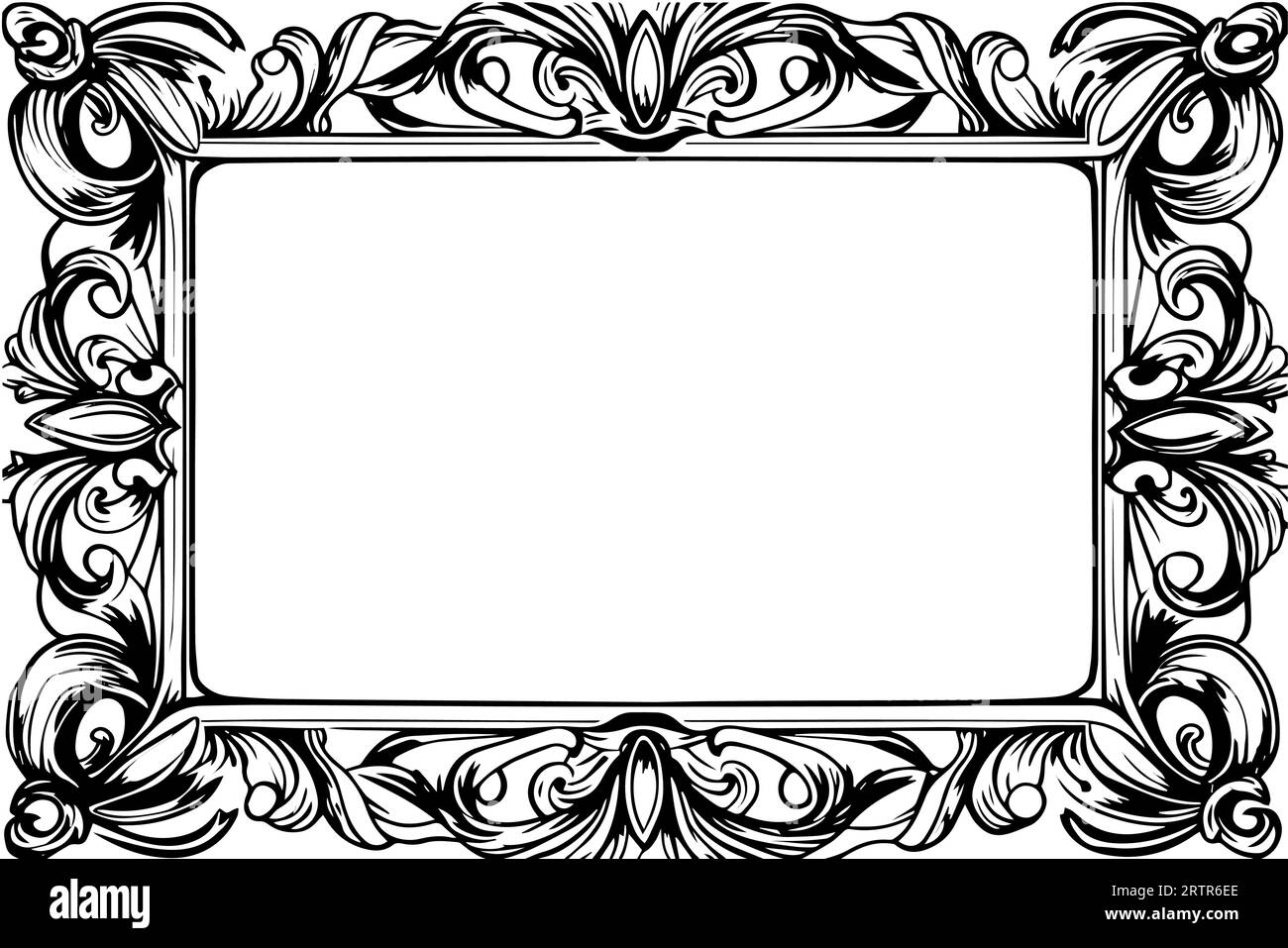Hand drawn ink sketch of retro photo frame. Vector illustration Stock ...