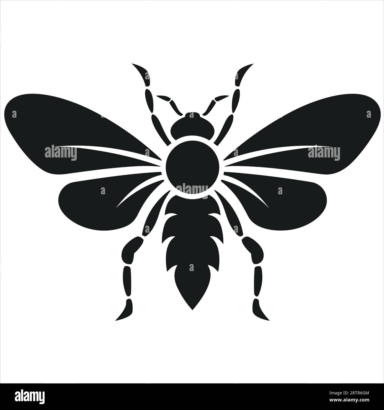 Simple flat vector of silhouettes of insect Stock Vector Image & Art ...