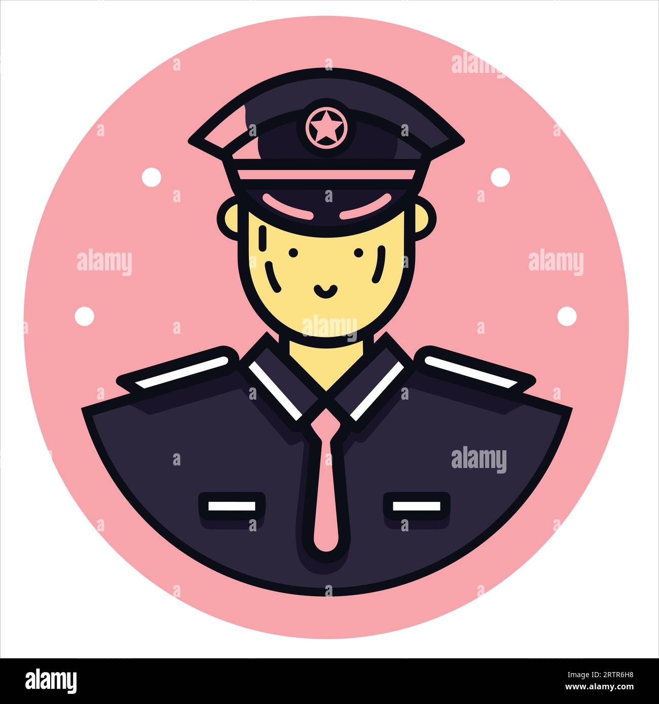 Simple flat vector line icon officer Stock Vector Image & Art - Alamy