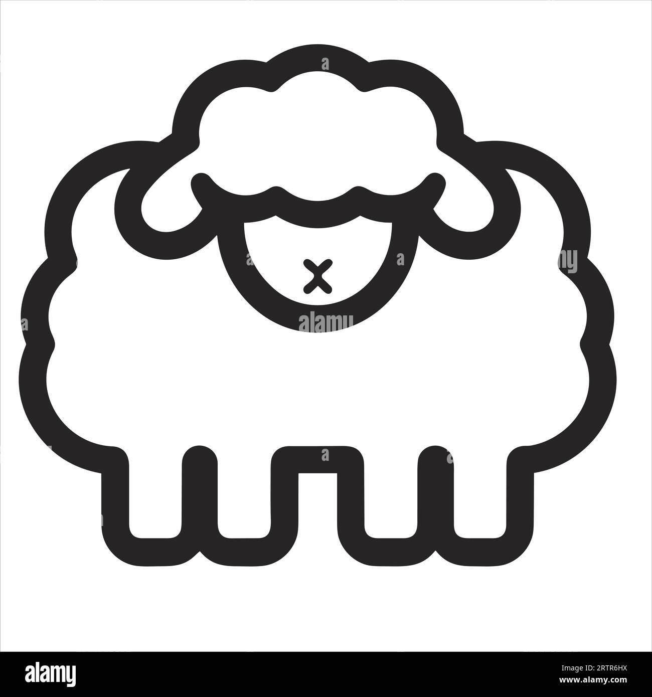 Simple sheep animal vector icon Stock Vector Image & Art - Alamy