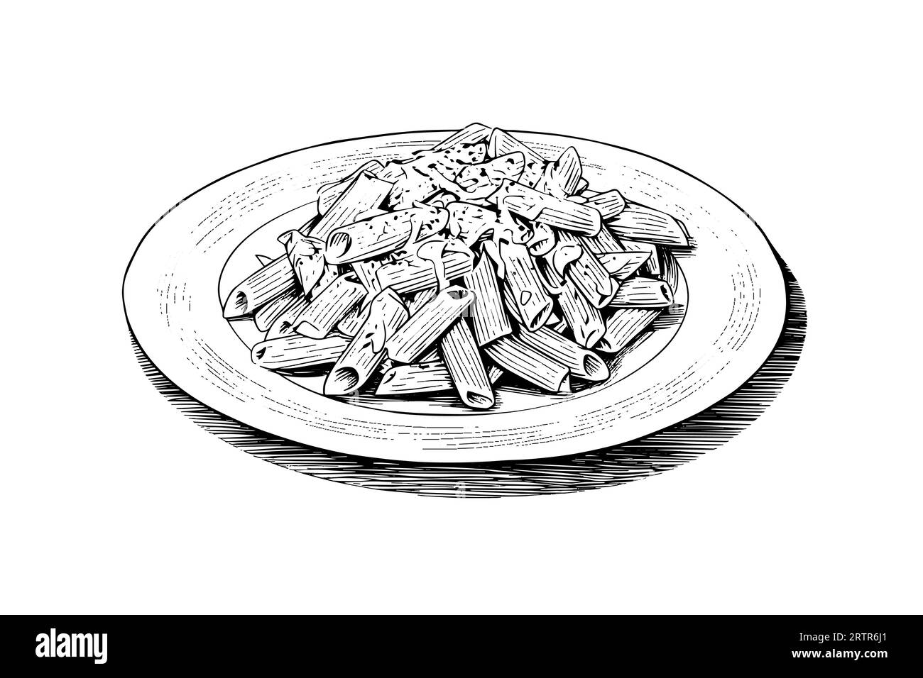 Italian pasta. Spaghetti on a plate, fork with spaghetti Vector ...