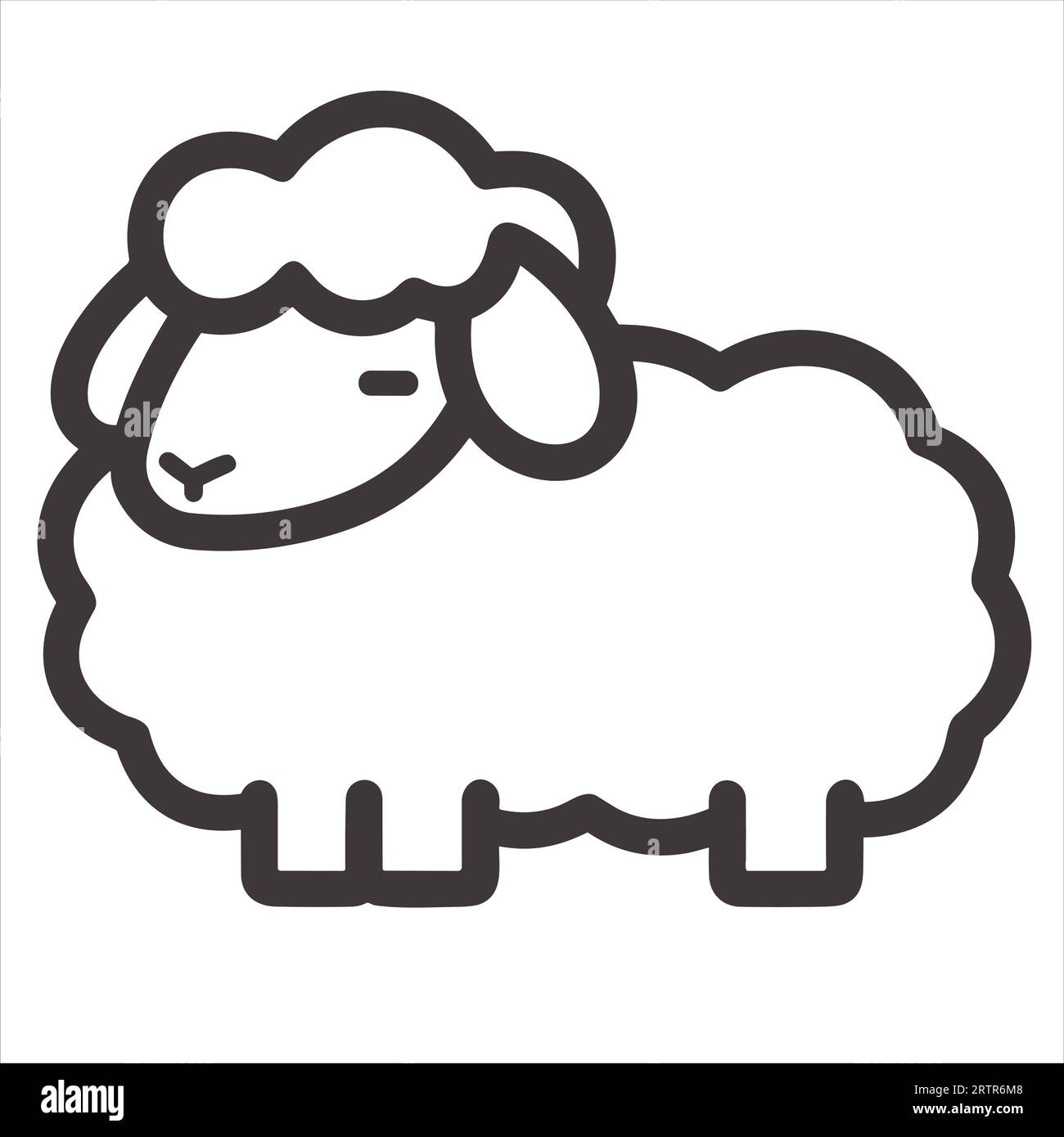Simple sheep animal vector icon Stock Vector Image & Art - Alamy