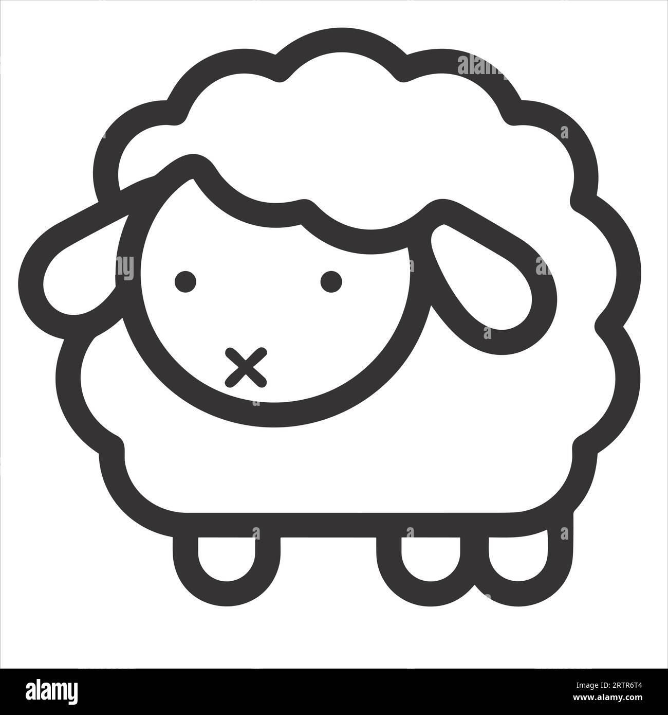 Ram ewe animal livestock farm field Black and White Stock Photos ...