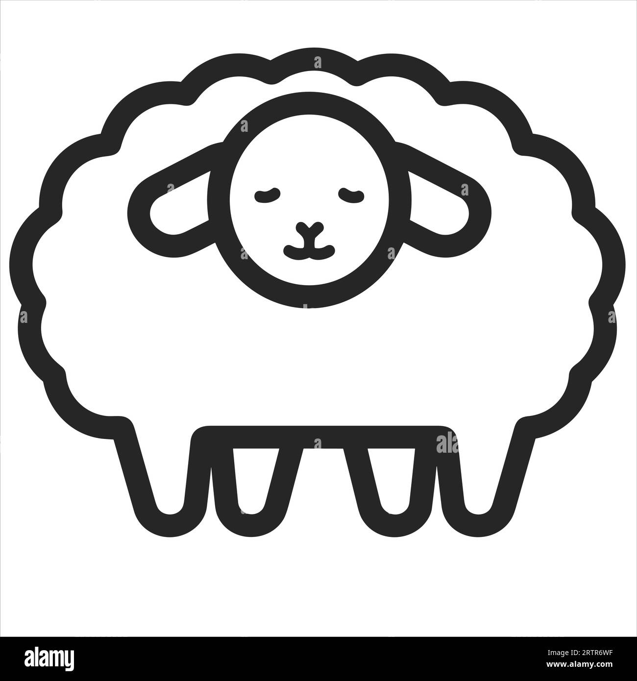 Simple sheep animal vector icon Stock Vector Image & Art - Alamy