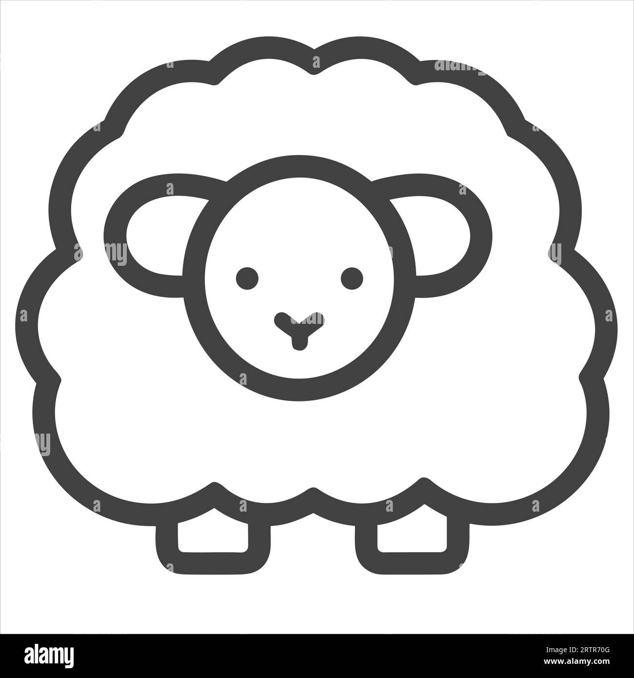 Simple sheep animal vector icon Stock Vector Image & Art - Alamy
