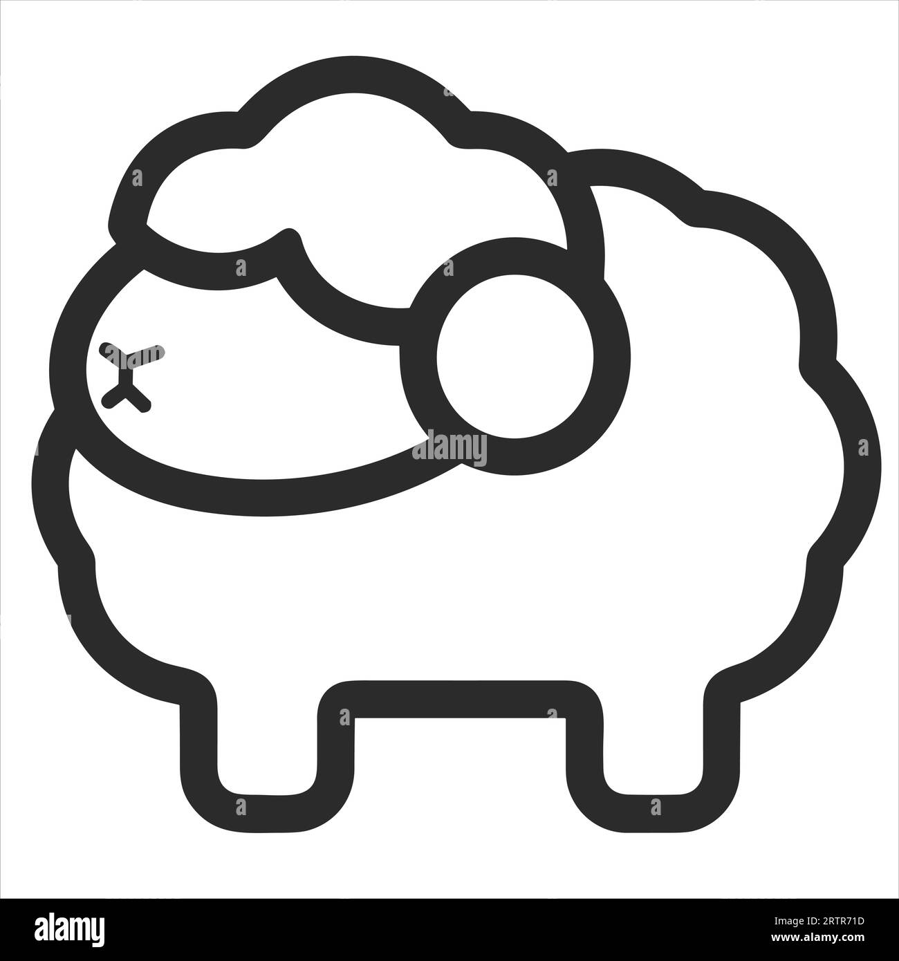 Simple sheep animal vector icon Stock Vector Image & Art - Alamy