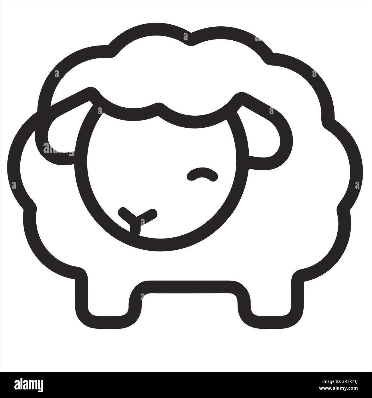 Simple sheep animal vector icon Stock Vector Image & Art - Alamy
