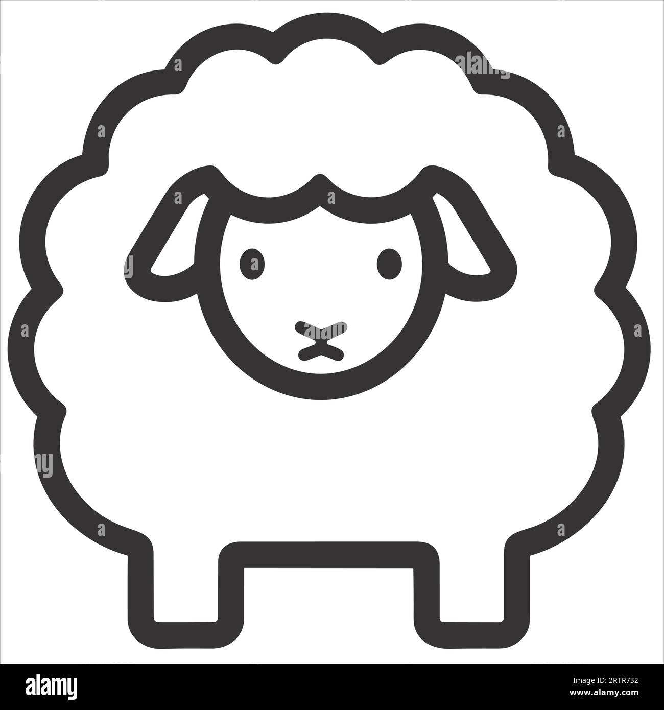 Simple sheep animal vector icon Stock Vector Image & Art - Alamy