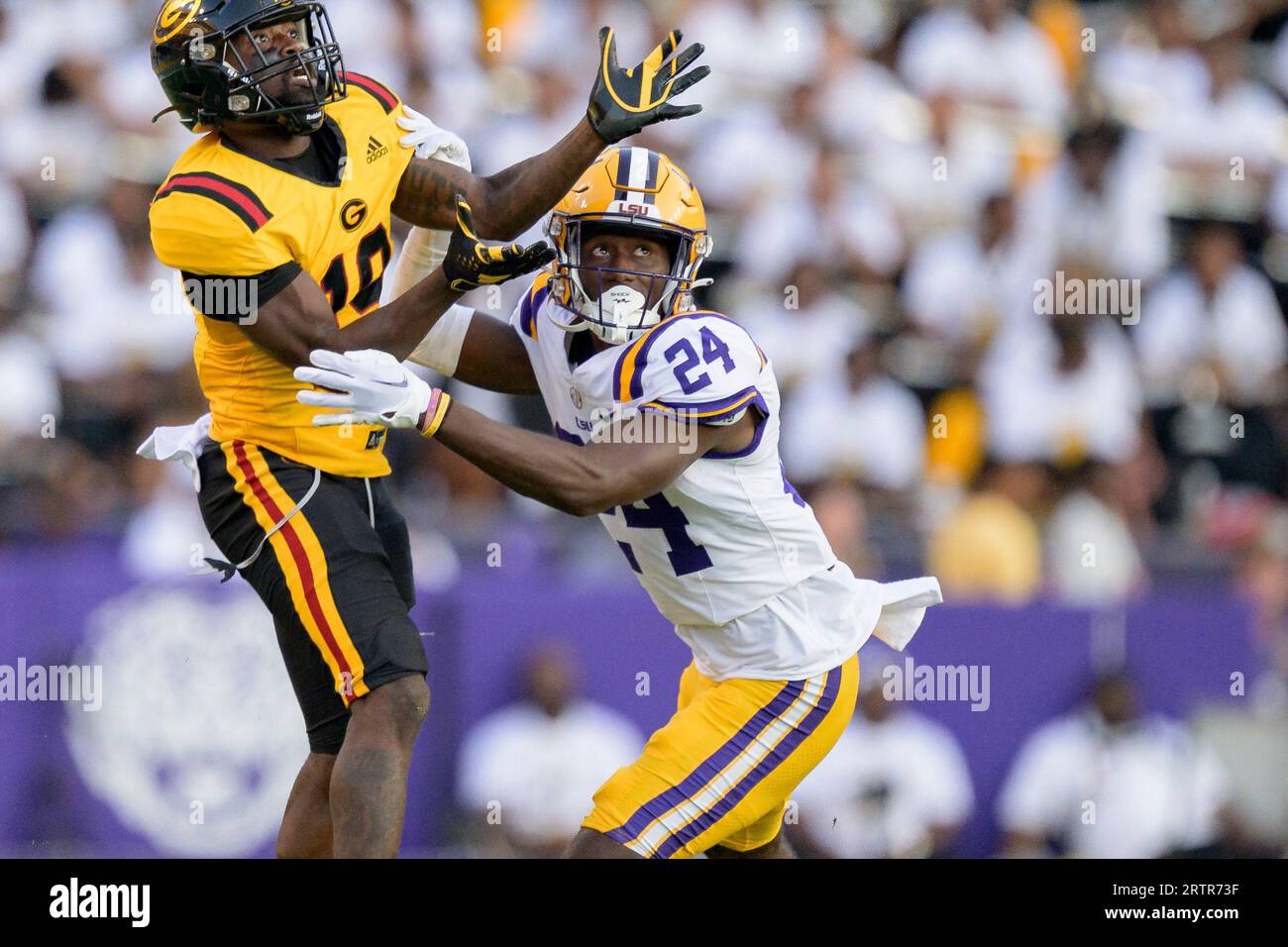 LSU cornerback Zy Alexander (24) defends a catch against Grambling ...