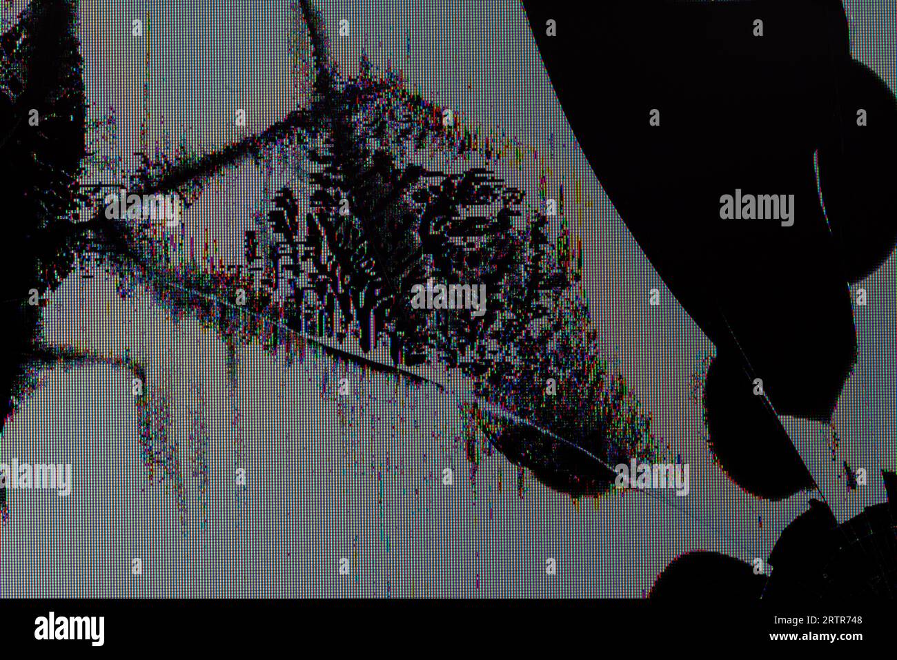 broken lcd tft tn screen flat texture with crystal leakage and physical ...