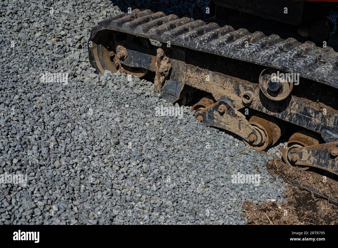 Band wagon in a large gravel pile Stock Photo - Alamy