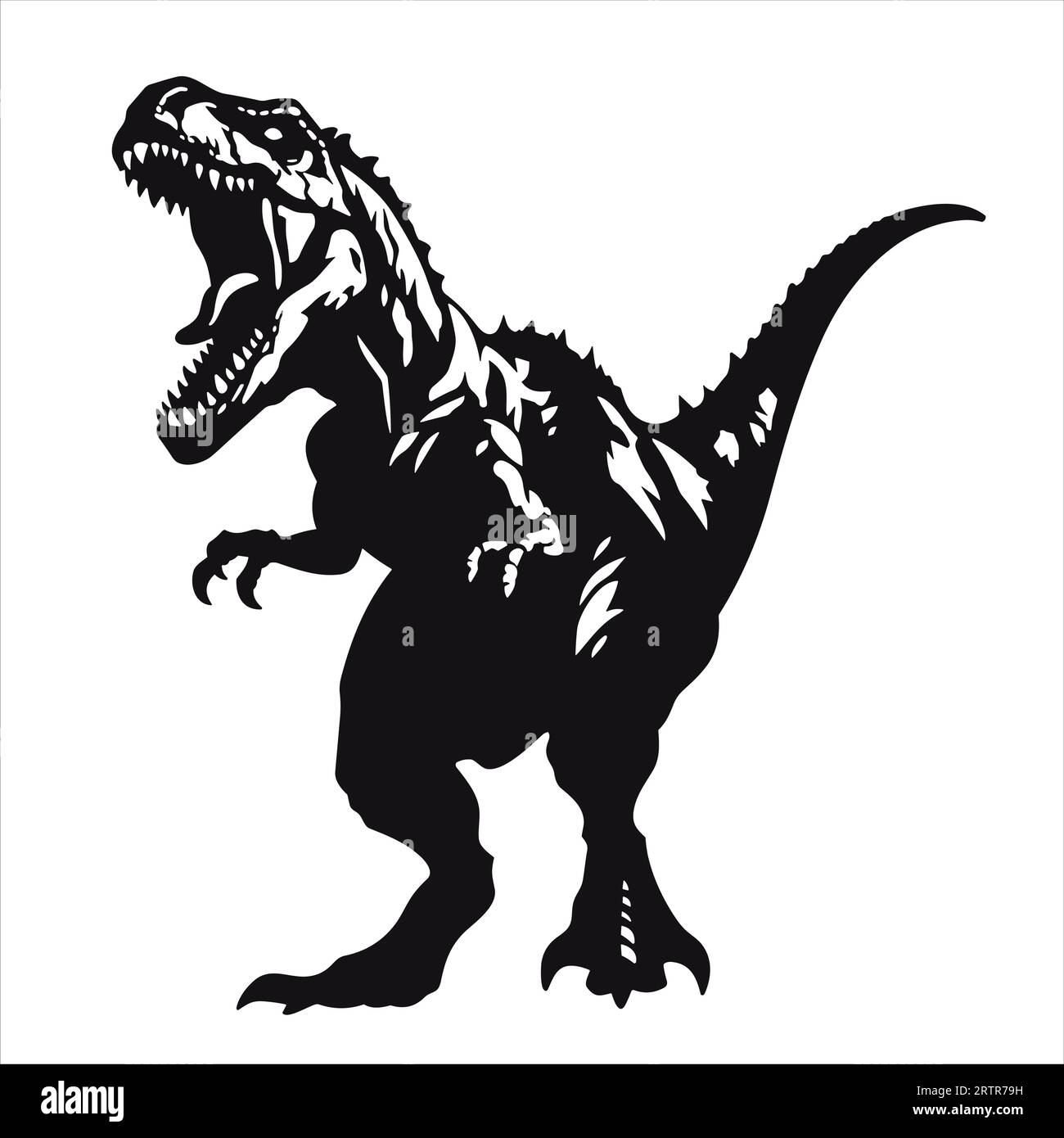 Simple tyrannosaurus rex isolated vector silhouette Stock Vector Image & Art - Alamy