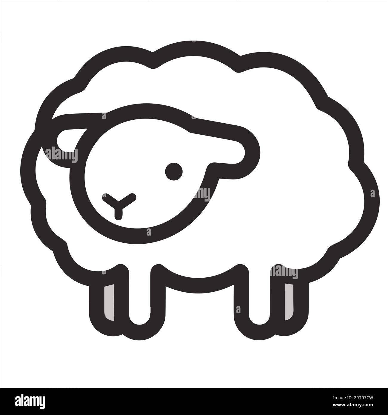 Simple sheep animal vector icon Stock Vector Image & Art - Alamy