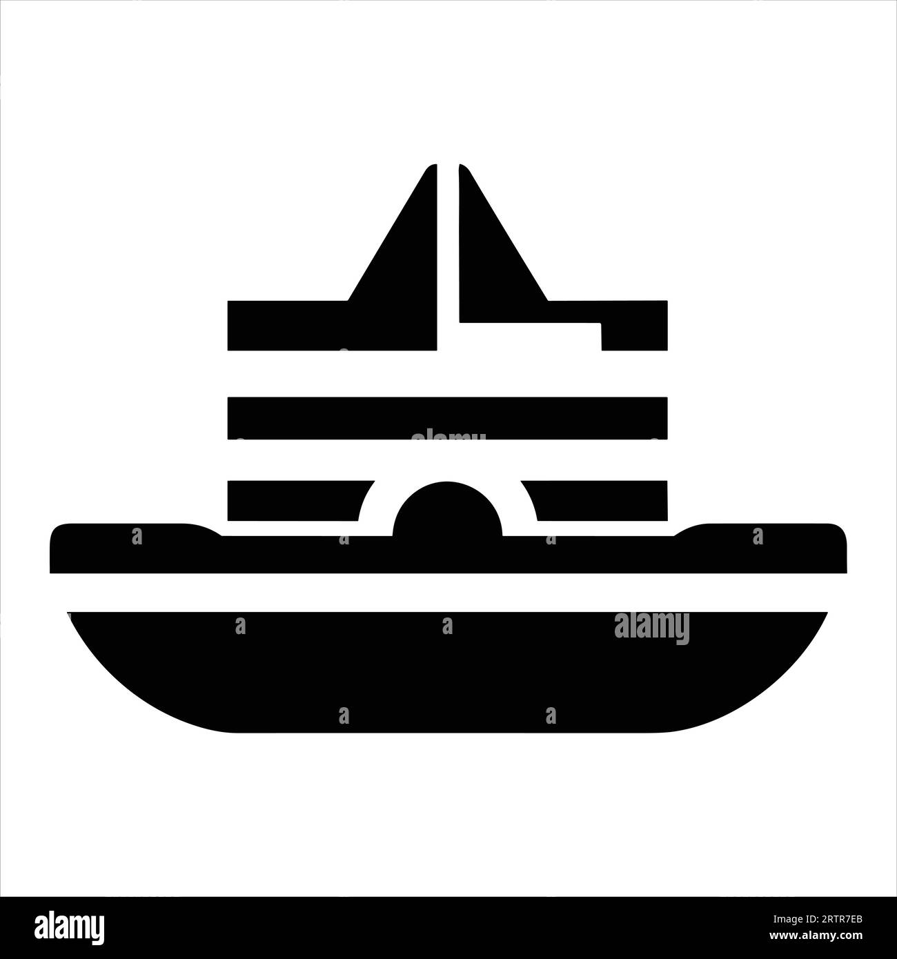 Simple vector flat design boat logo Stock Vector Image & Art - Alamy